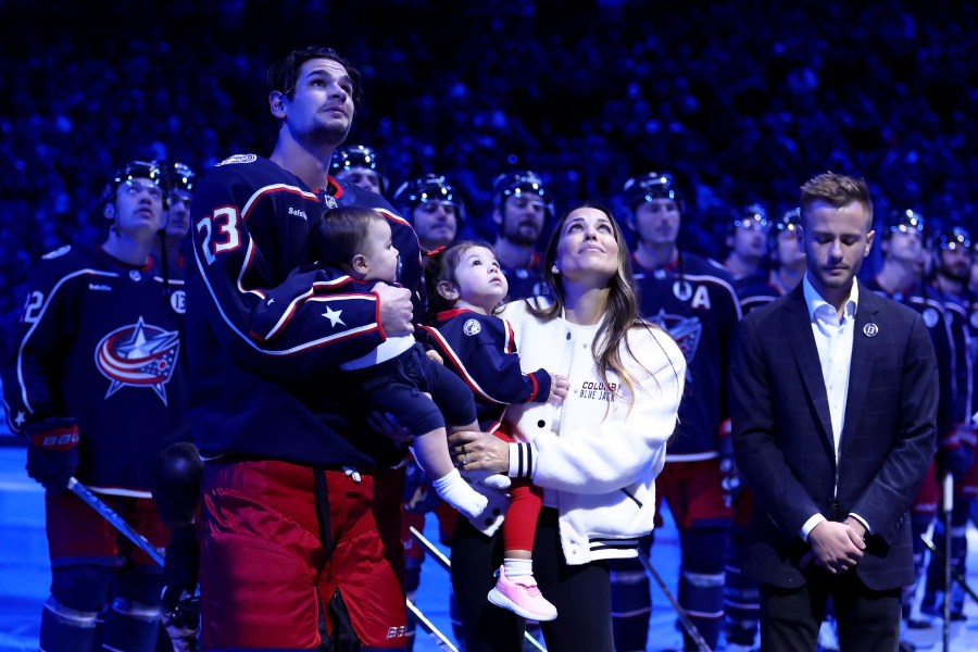 Blue Jackets’ Sean Monahan surprised by Meredith Gaudreau with ...