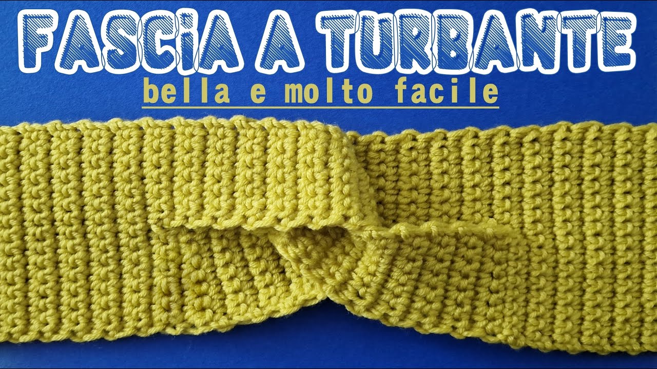Fascia turbante a uncinetto facile e bella