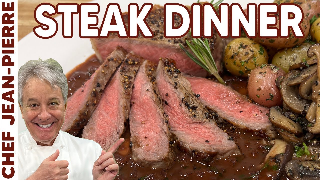 Chef Jean-Pierre’s Classic Steak with Red Wine Pan Sauce