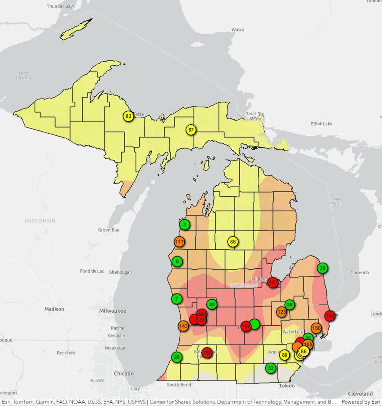 Michigan air quality suffers from Canadian fires. Air quality alert for ...