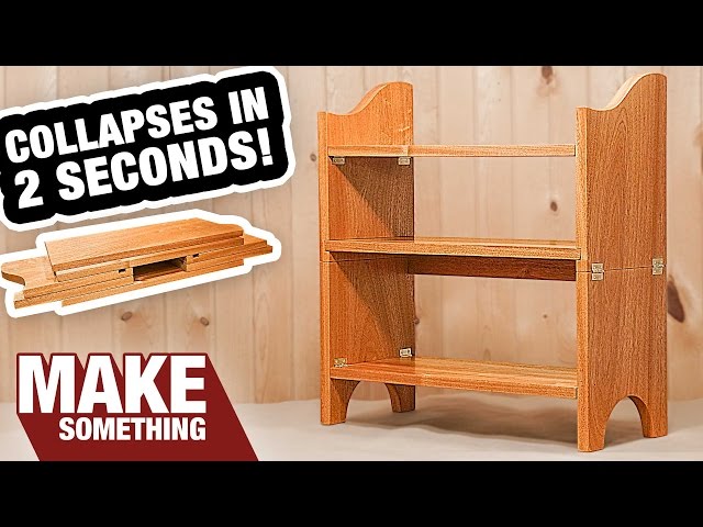 Incredible Collapsible Bookcase! You Gotta See This! Woodworking Project