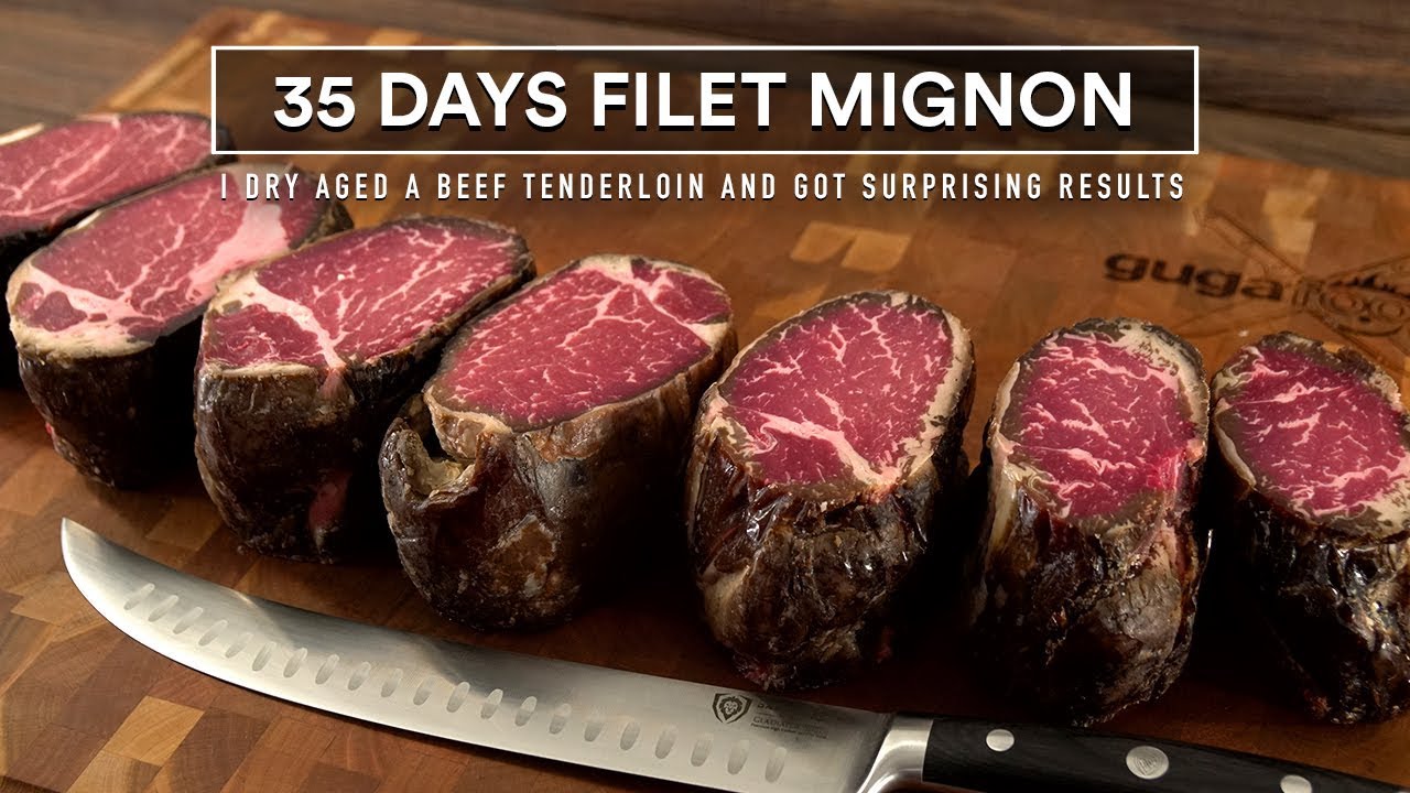 What happens during a 35 day dry aged filet mignon process