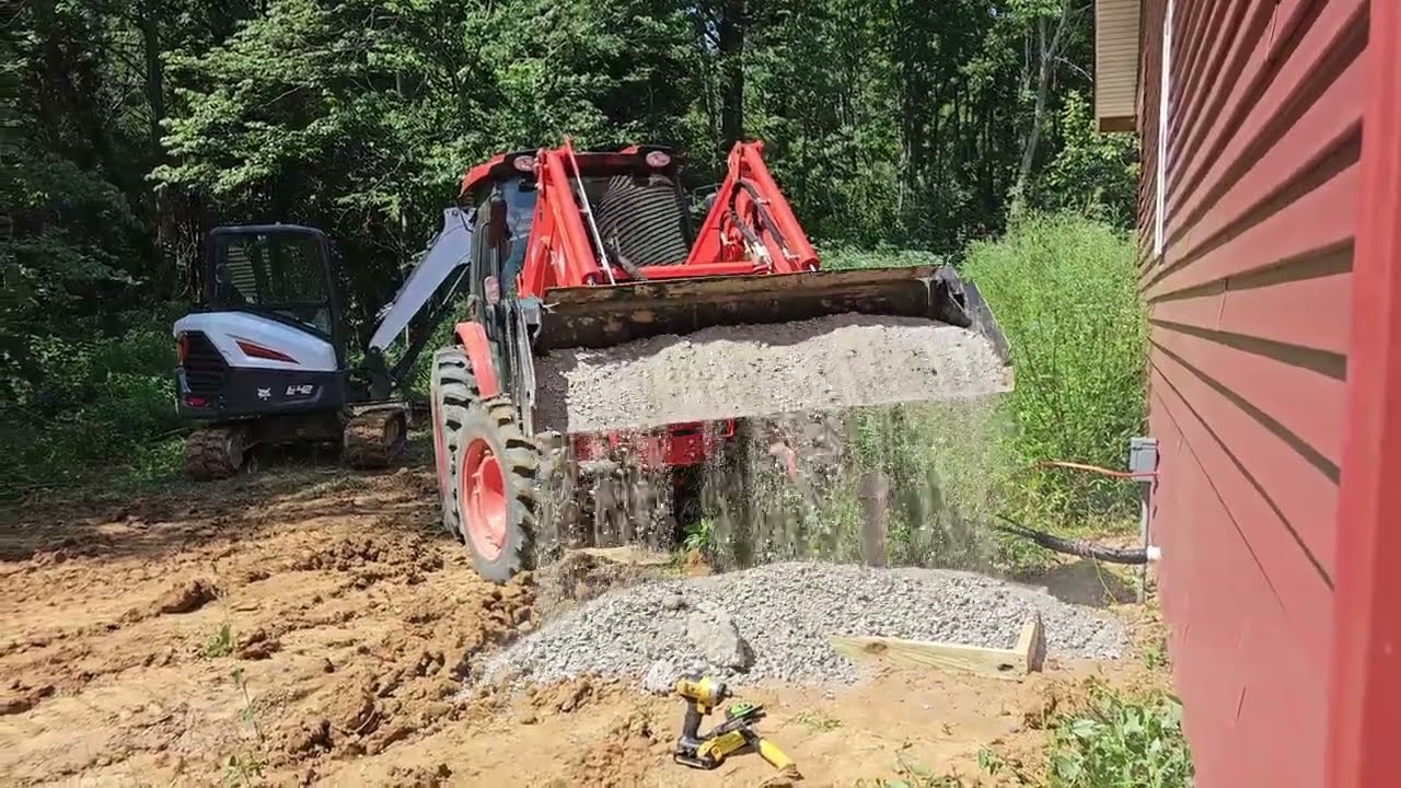 Building a Level Gravel Pad for HVAC Heat Pump / AC Unit in Wet Clay