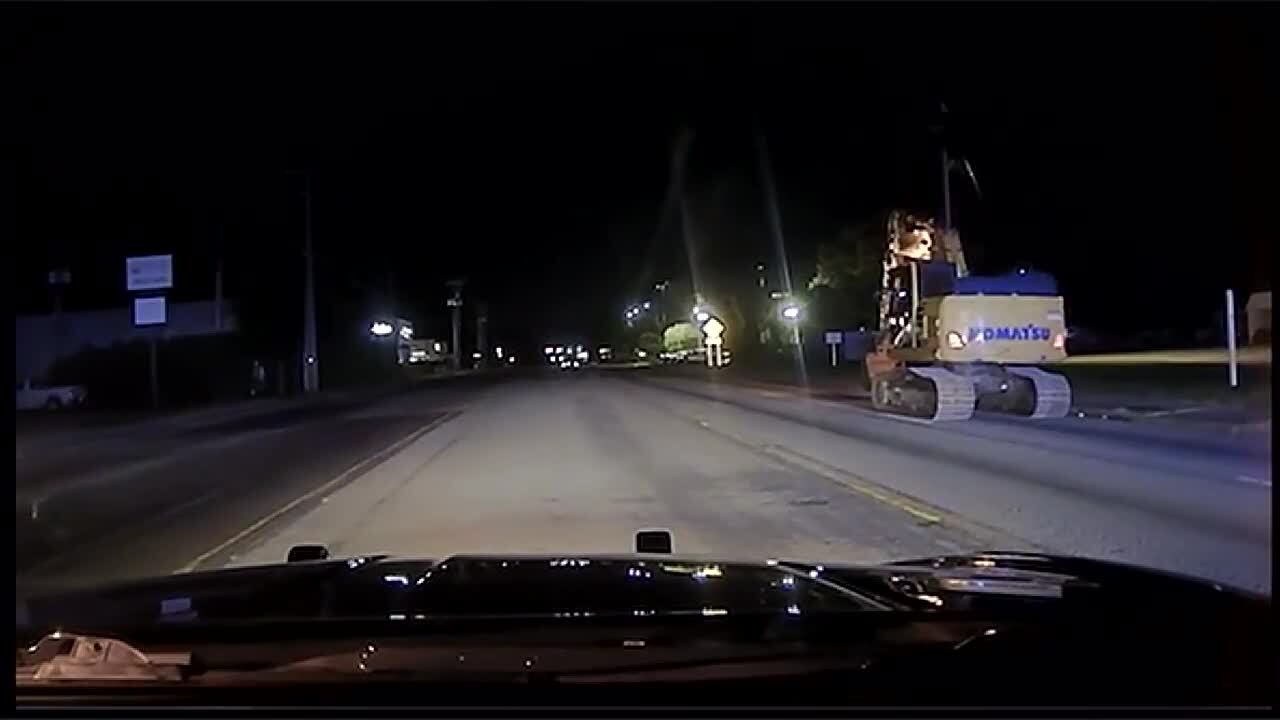 WATCH: S.C. police pursue an excavator at walking pace