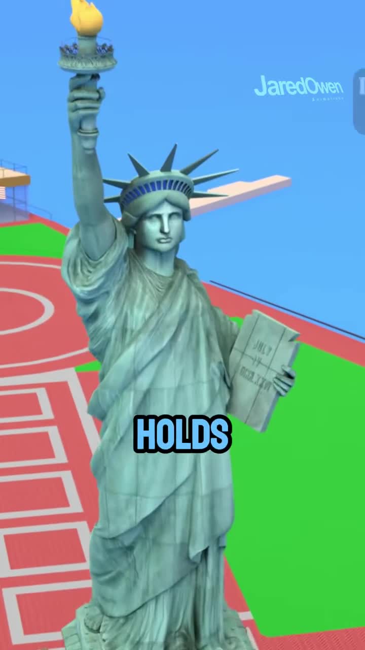 The Story Behind The Statue of Liberty #3d #3danimation #jaredowen # ...