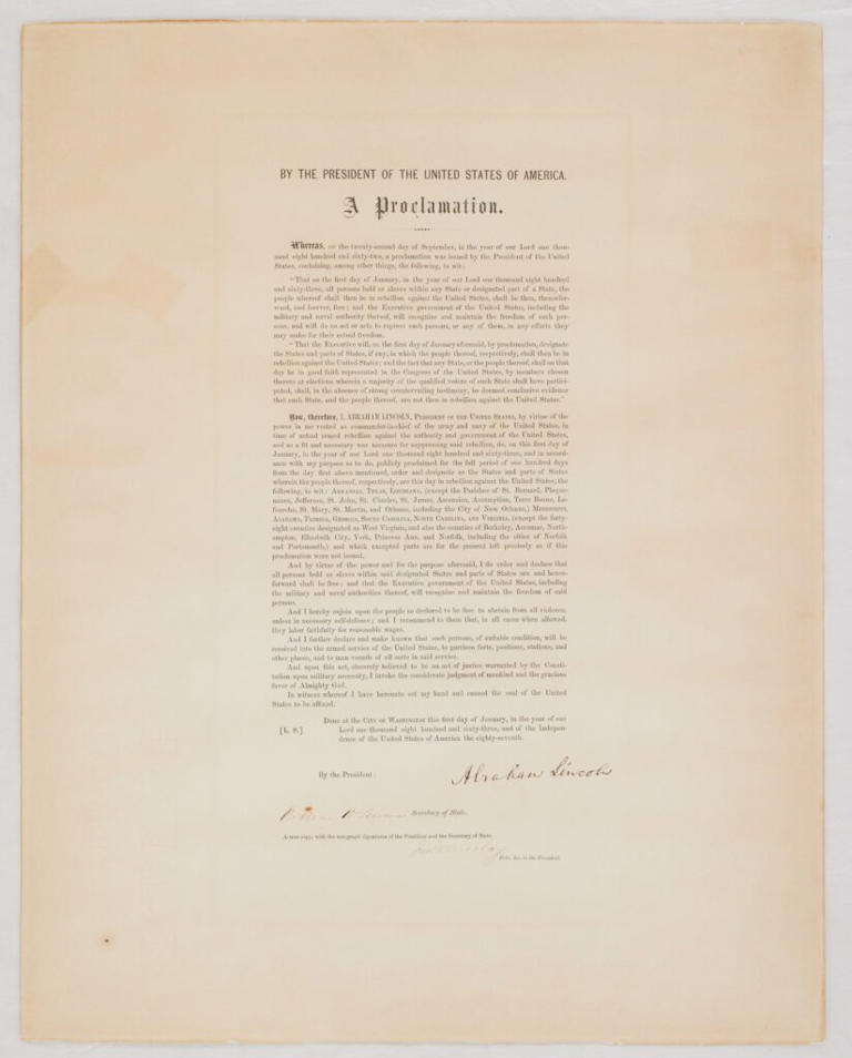 Lincoln-signed documents that ended slavery to be auctioned