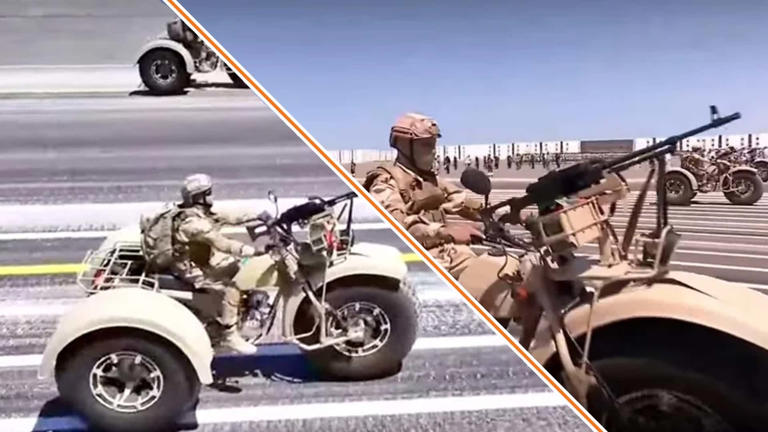 Look At This Insane Fat-Tire Off-Road Trike With a Machine-Gun