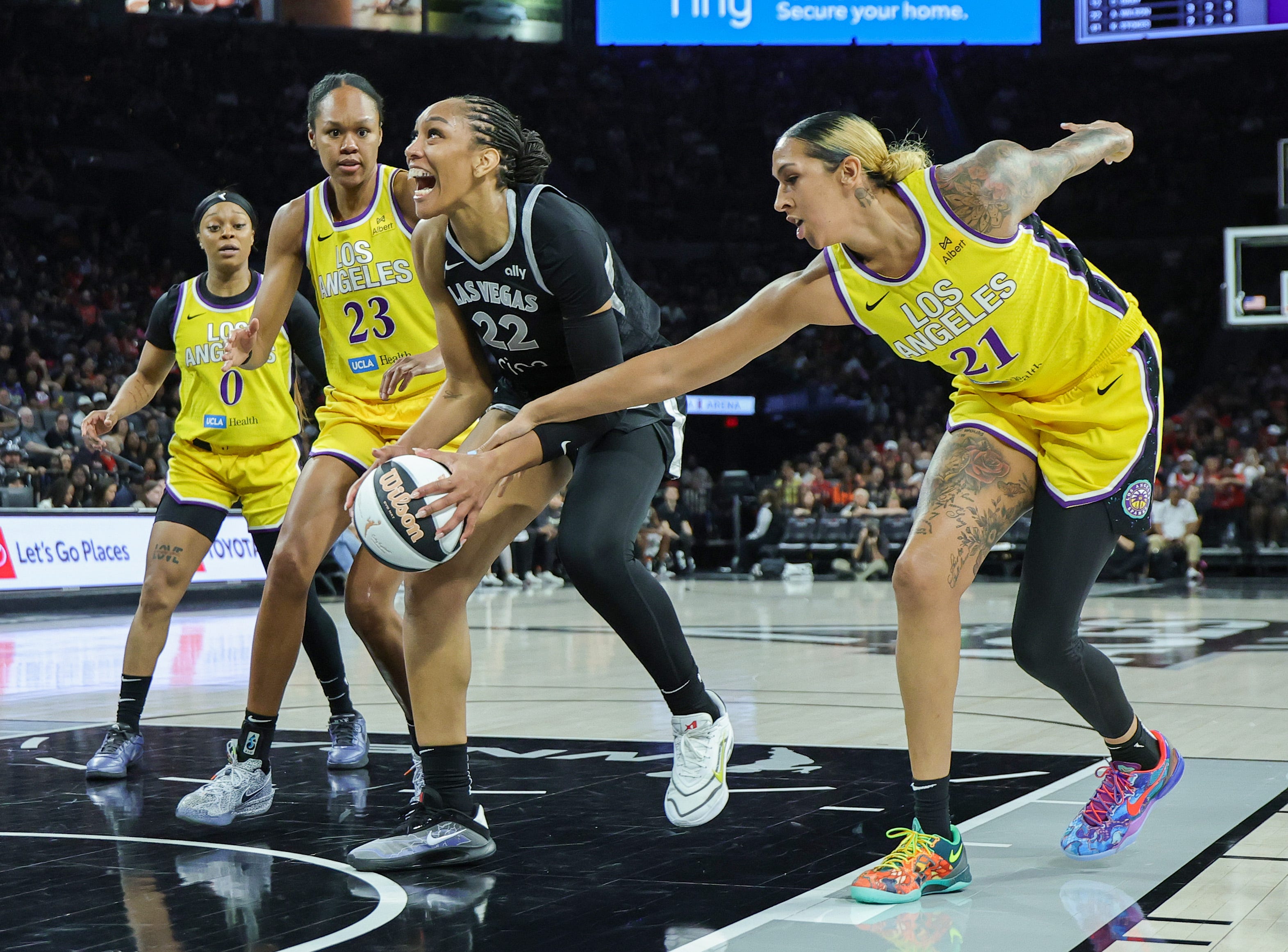 A'ja Wilson injury update: Las Vegas Aces star injures head against LA ...