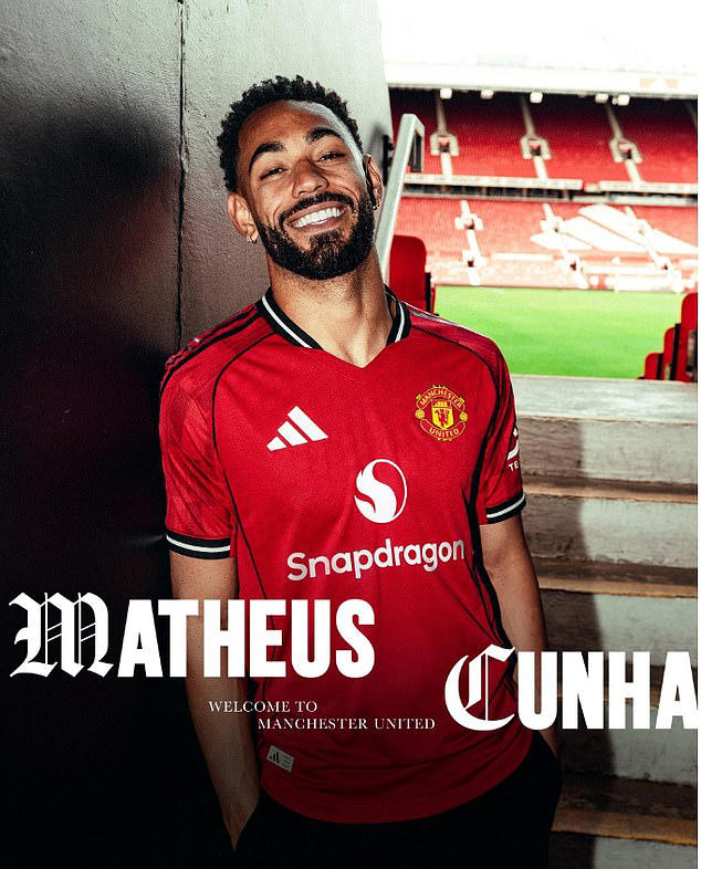 Matheus Cunha sends eight-word message after Man United announce £62.5m ...