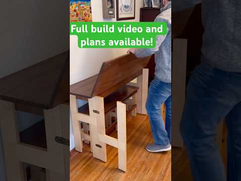Make a space saving table that turns into a dining room table # ...