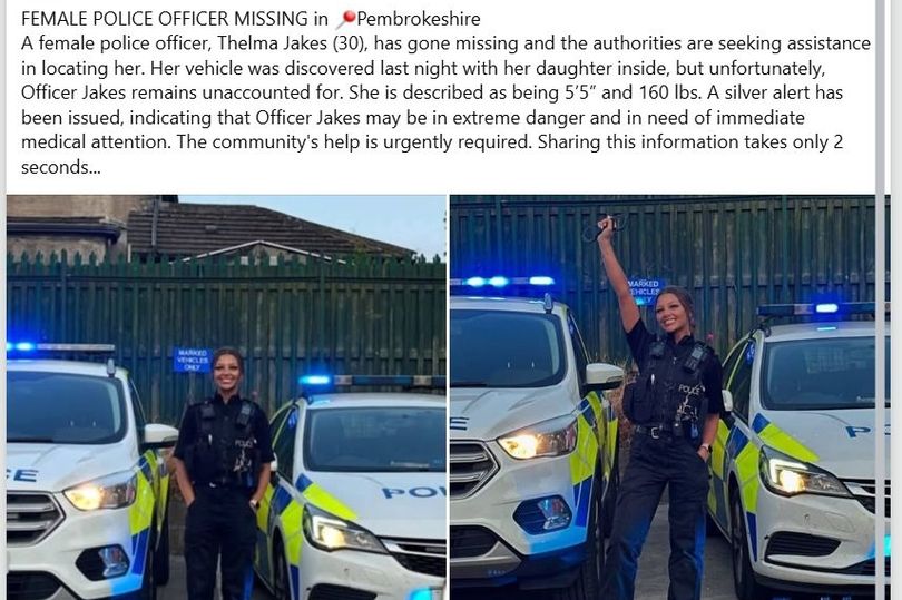 Worrying widely shared Facebook post about missing police officer and ...