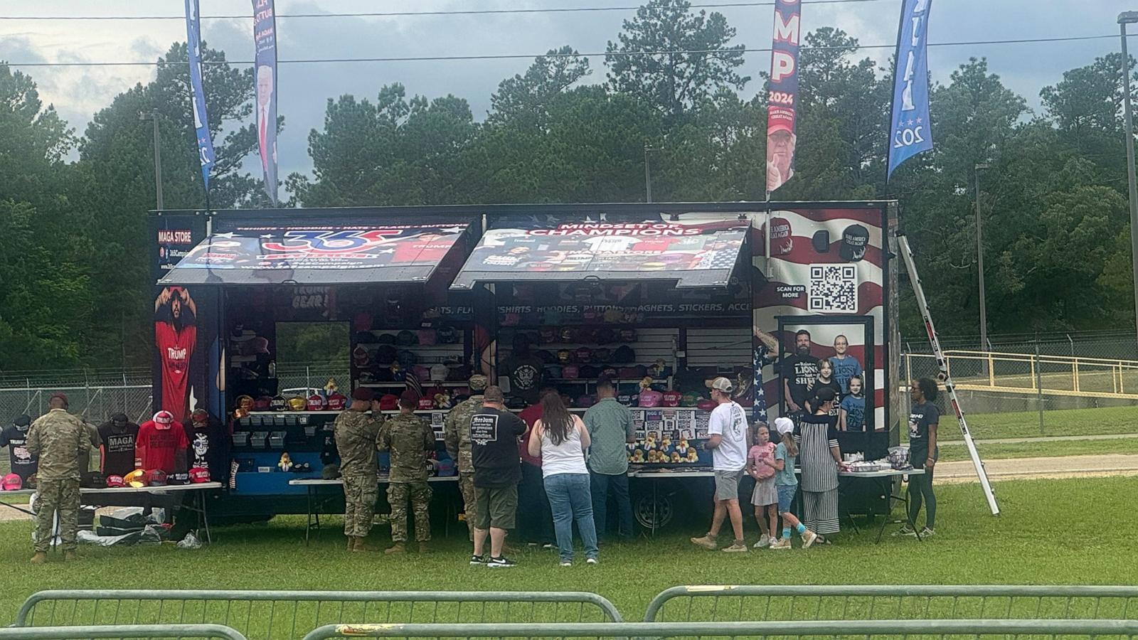 Trump merchandise sold at Fort Bragg for president's speech now under ...