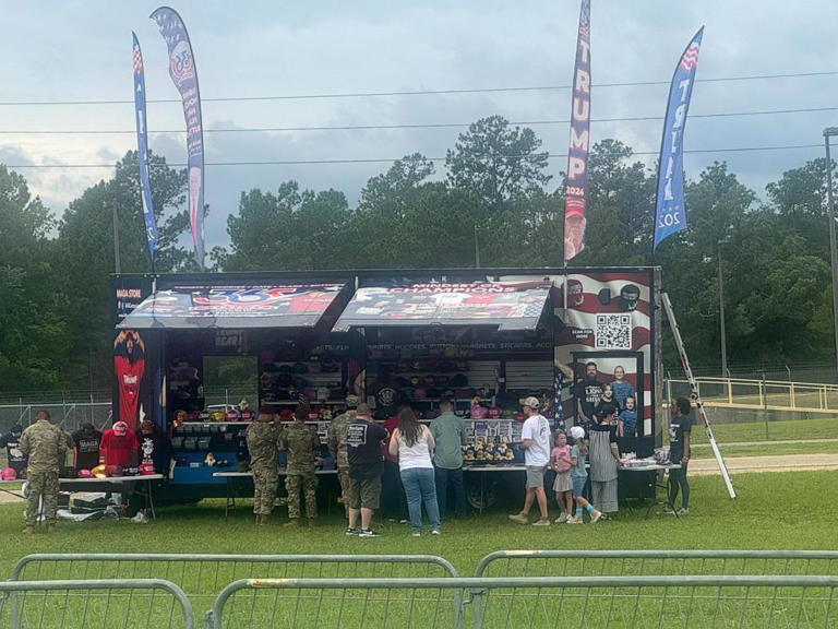 Trump merchandise sold at Fort Bragg for president's speech now under review