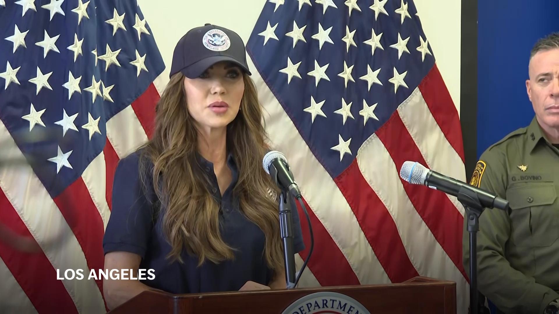California Sen. Alex Padilla forcefully removed from Noem's press ...