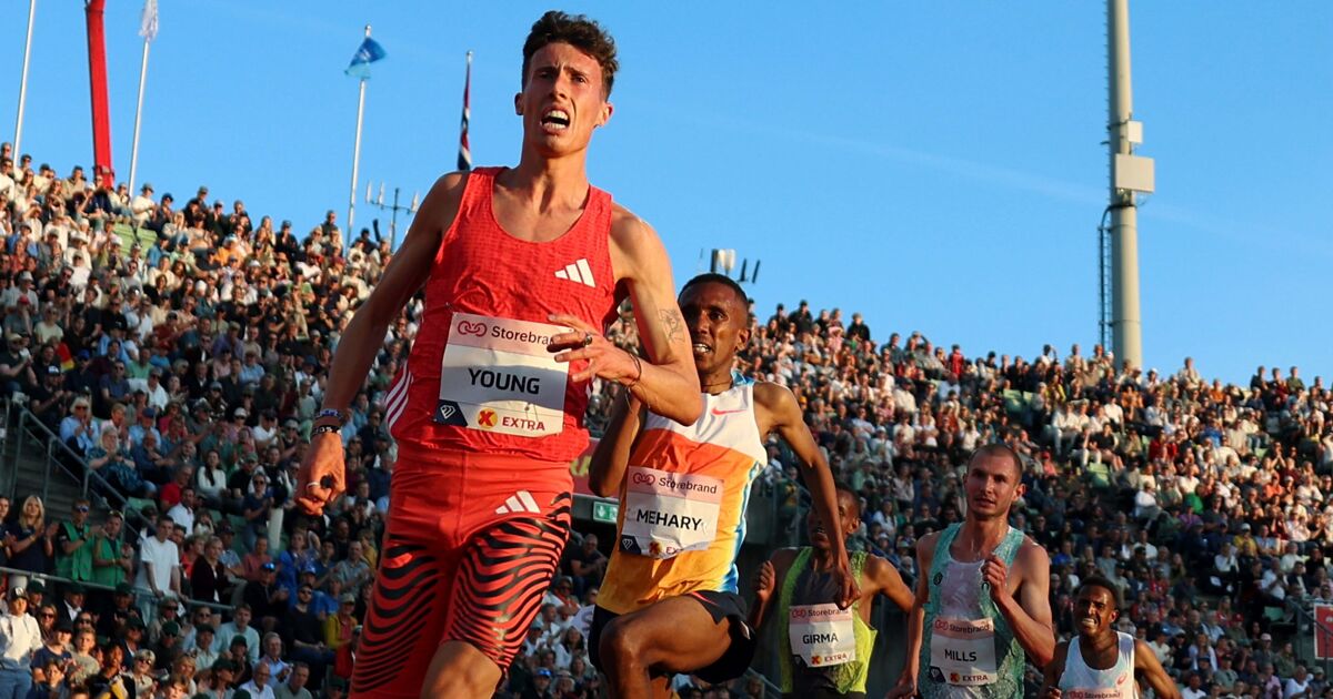 Out gay runner Nico Young sets American record in winning pro meet in ...