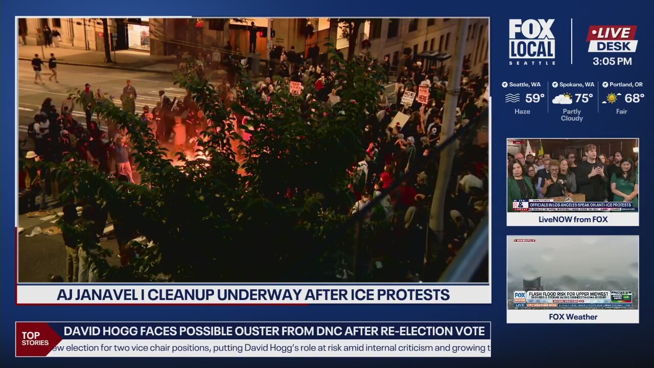 Cleanup underway after Seattle ICE protests