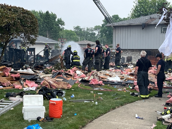 Explosion Destroys Home In Crestwood