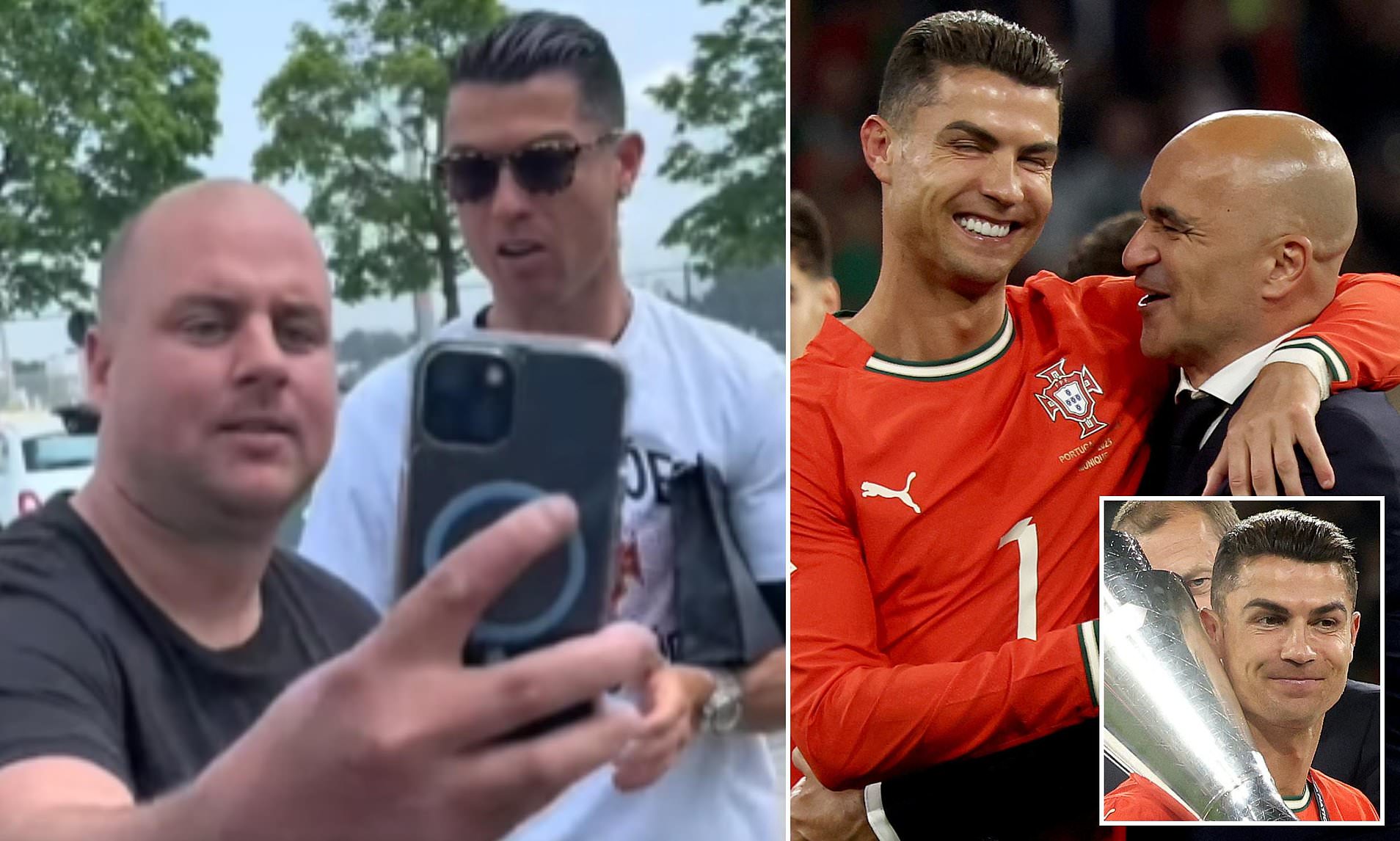 Cristiano Ronaldo deals with rude fan after Portugal's Nations League ...