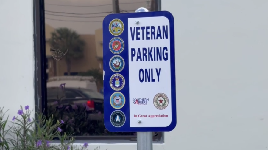 Designated Veteran parking signs installed at Southern Careers Institute