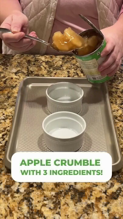 Grab some cake mix for this easy apple crumble hack!