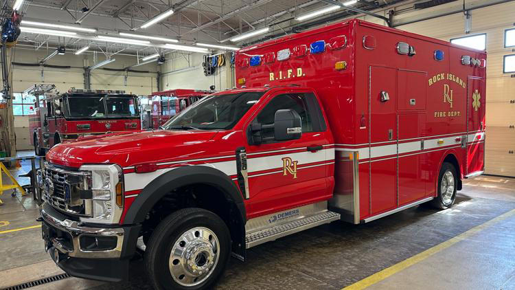 Rock Island Fire takes delivery of 2 new ambulances