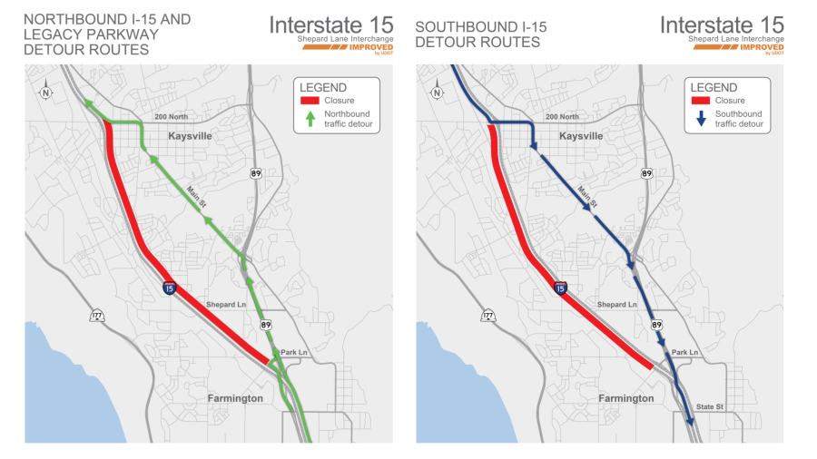 UDOT announces road and lane closures in Davis, Tooele County