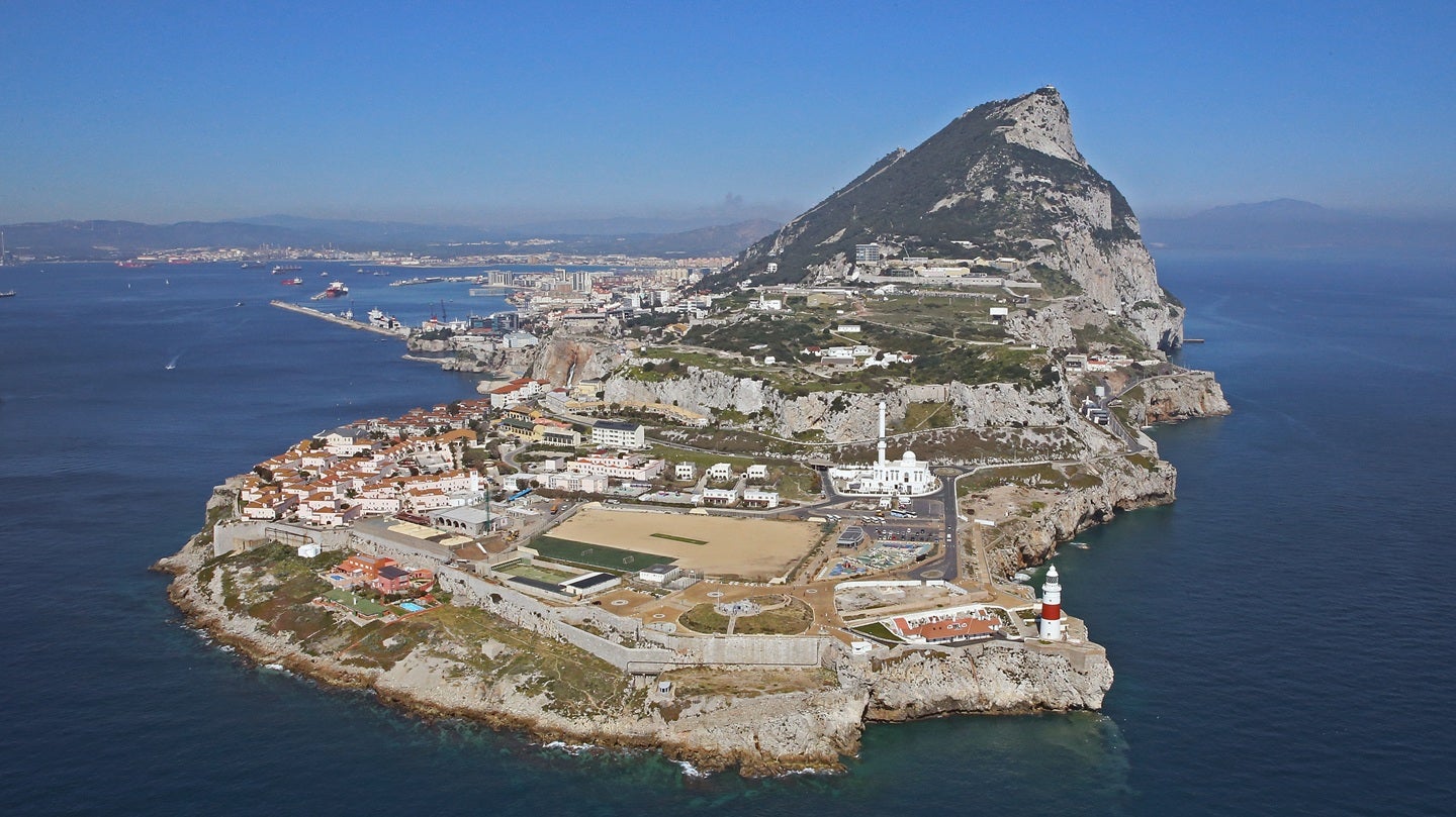 What UK military forces are based at Gibraltar?