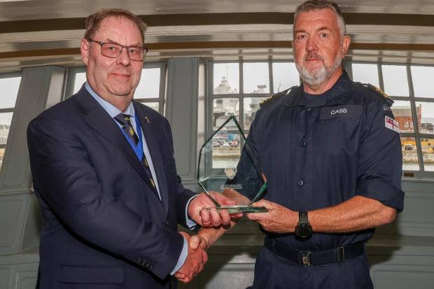 Famous warship's commanding officer (from Porthleven!) wins inaugural award