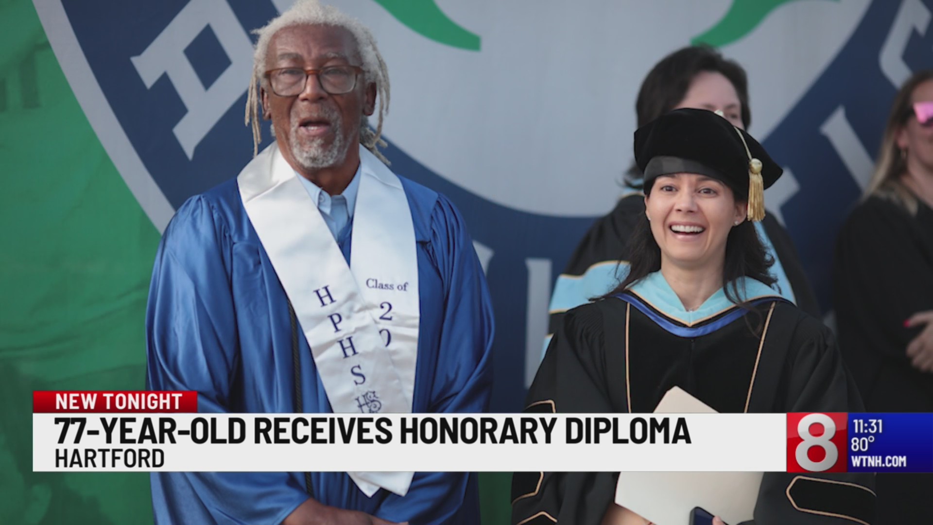 Hartford man receives honorary high school diploma after 57 years