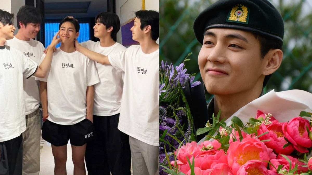 Del servicio militar al abrazo de sus amigos: El emotivo regreso de V ...