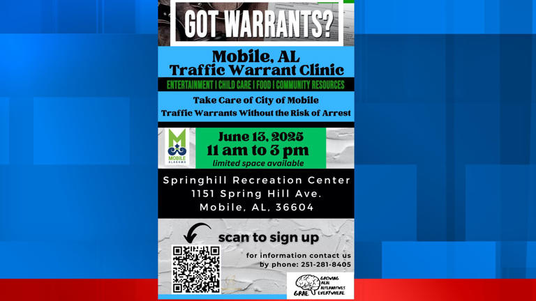 City of Mobile hosting traffic warrant clinic