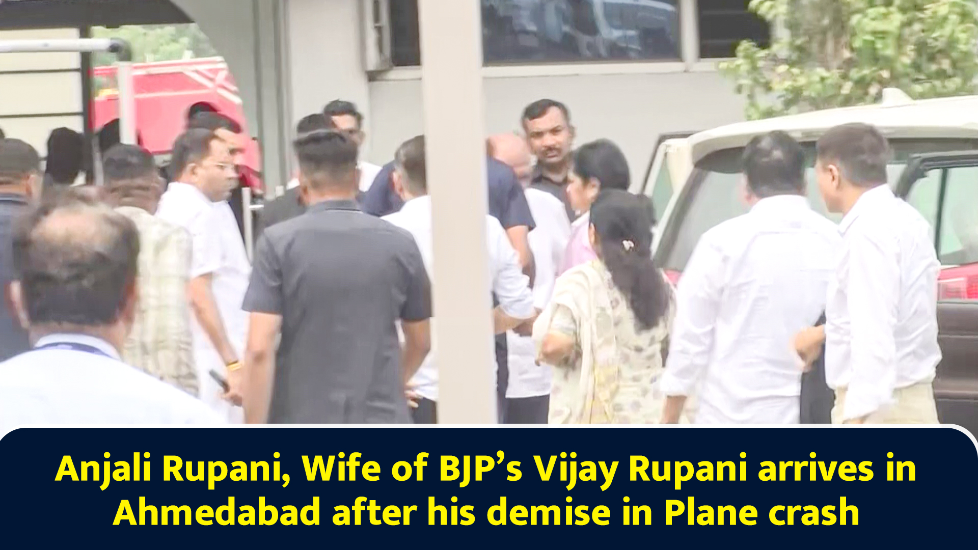 Anjali Rupani, Wife of BJP’s Vijay Rupani arrives in Ahmedabad after ...