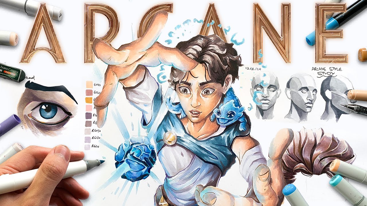 I Tried Recreating the ARCANE Art Style! 💥🎨 (League of Legends Fan Art ...