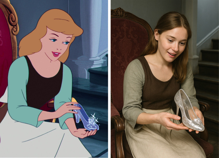 Artist redraws Disney characters with realistic proportions