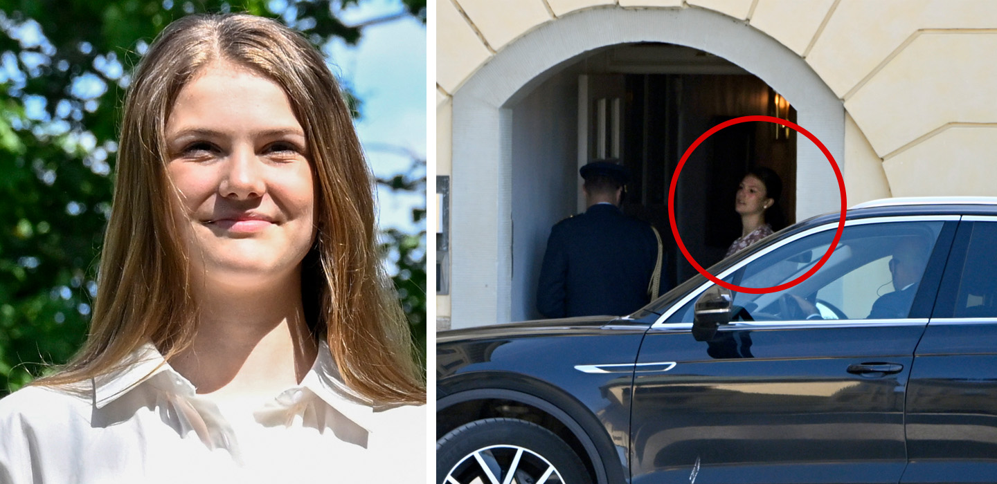 Bild-Extra: Här anländer Estelle till prinsessan Ines dop