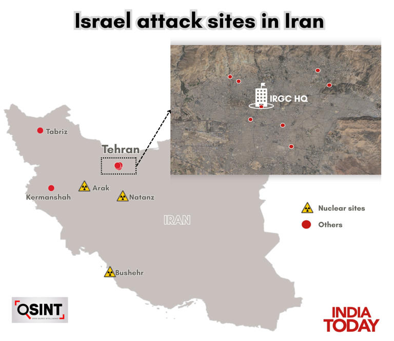 Israel's strikes on Iran explained in maps & visuals