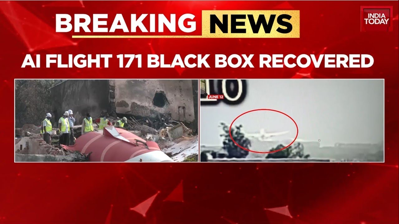 Air India flight black box recovered from crash site rooftop in Ahmedabad