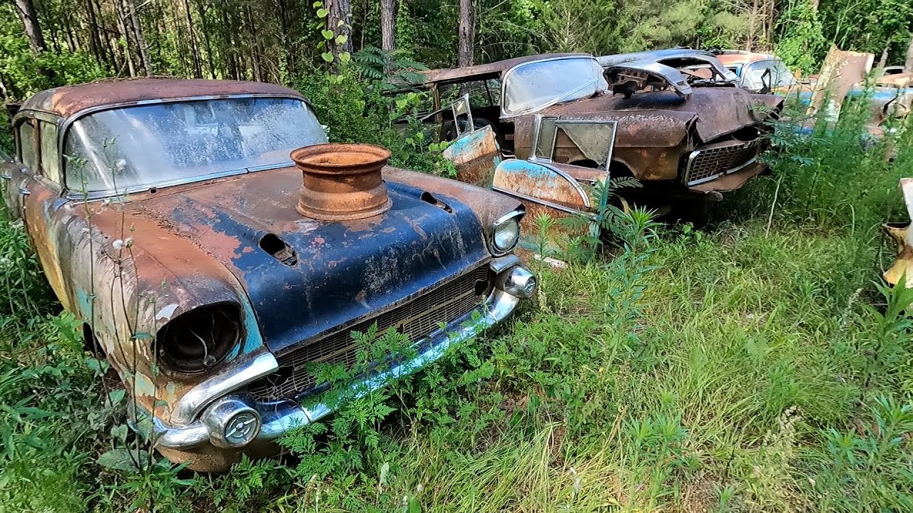 Classic Muscle Cars Left to Rust in a Hidden Alabama Yard