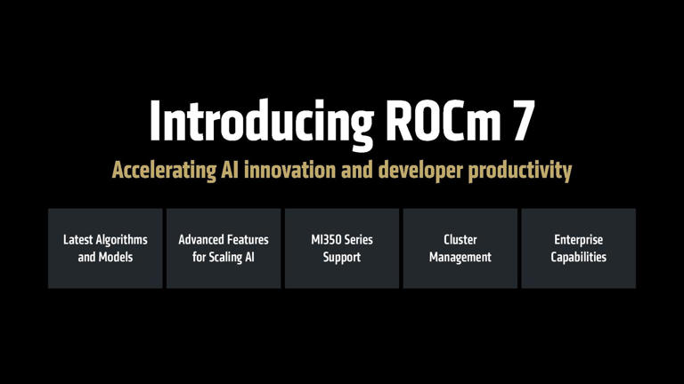 AMD unveils ROCm 7 — new platform boosts AI performance up to 3.5x ...