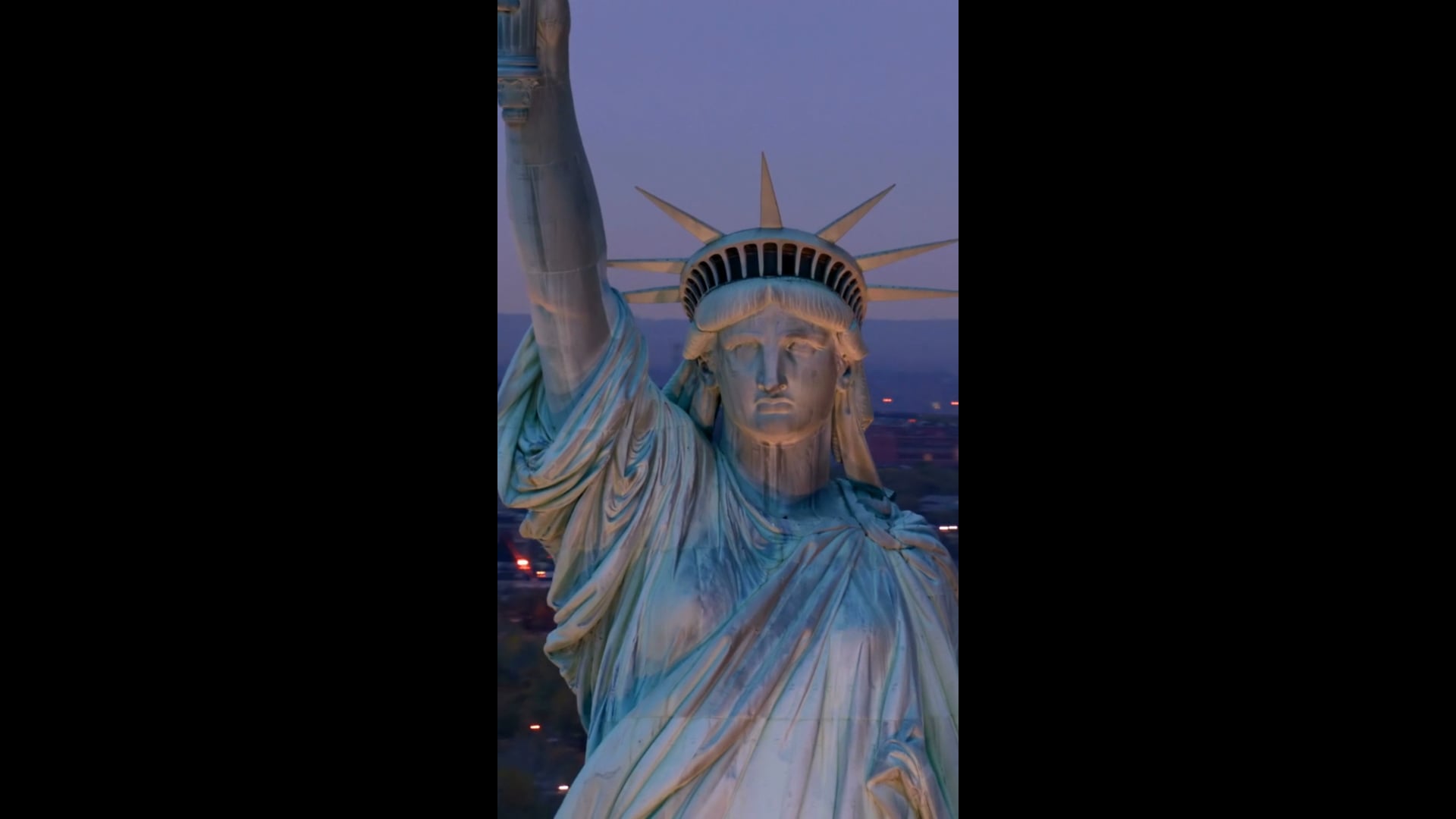 The Beacon of Hope: Statue of Liberty Through A Drone's Eye View.