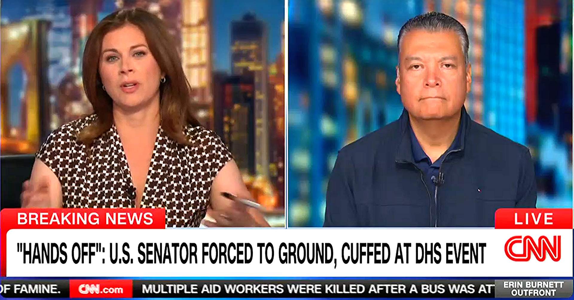 CNN’s Erin Burnett Asks Padilla If Trump DHS Chief’s Agents Jacked Him ...
