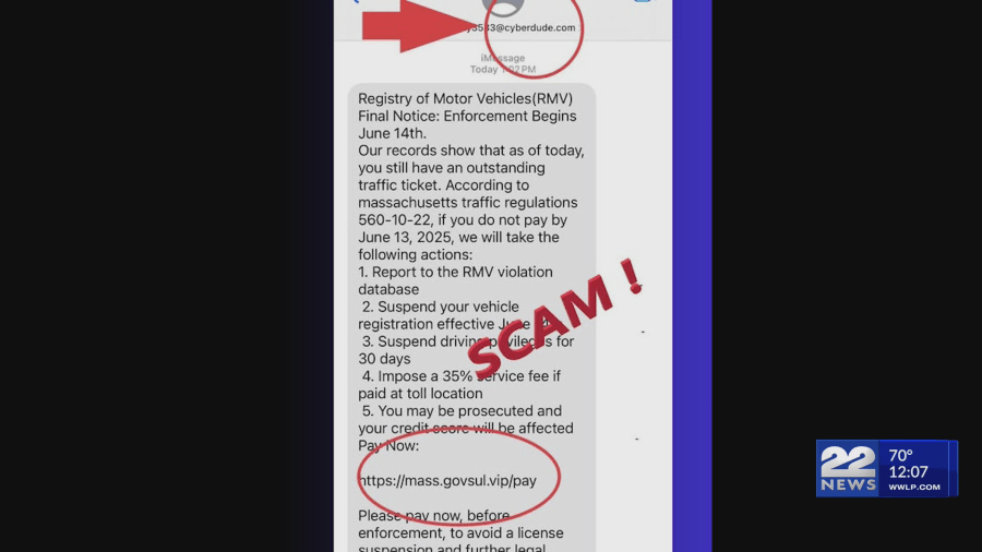 Beware of parking ticket scam in Massachusetts, police warns