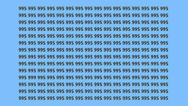 You’ve a High IQ and Sharp Eyes if You Can Spot 999 in 9 Seconds!