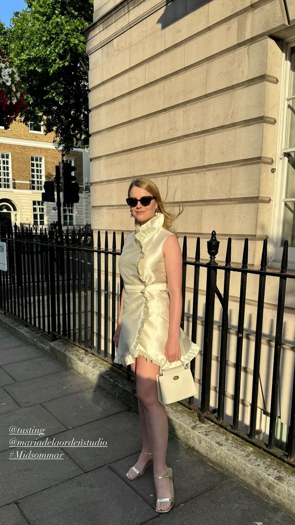 Late Queen's cousin Flora Vesterberg makes U-turn in silk mini dress ...