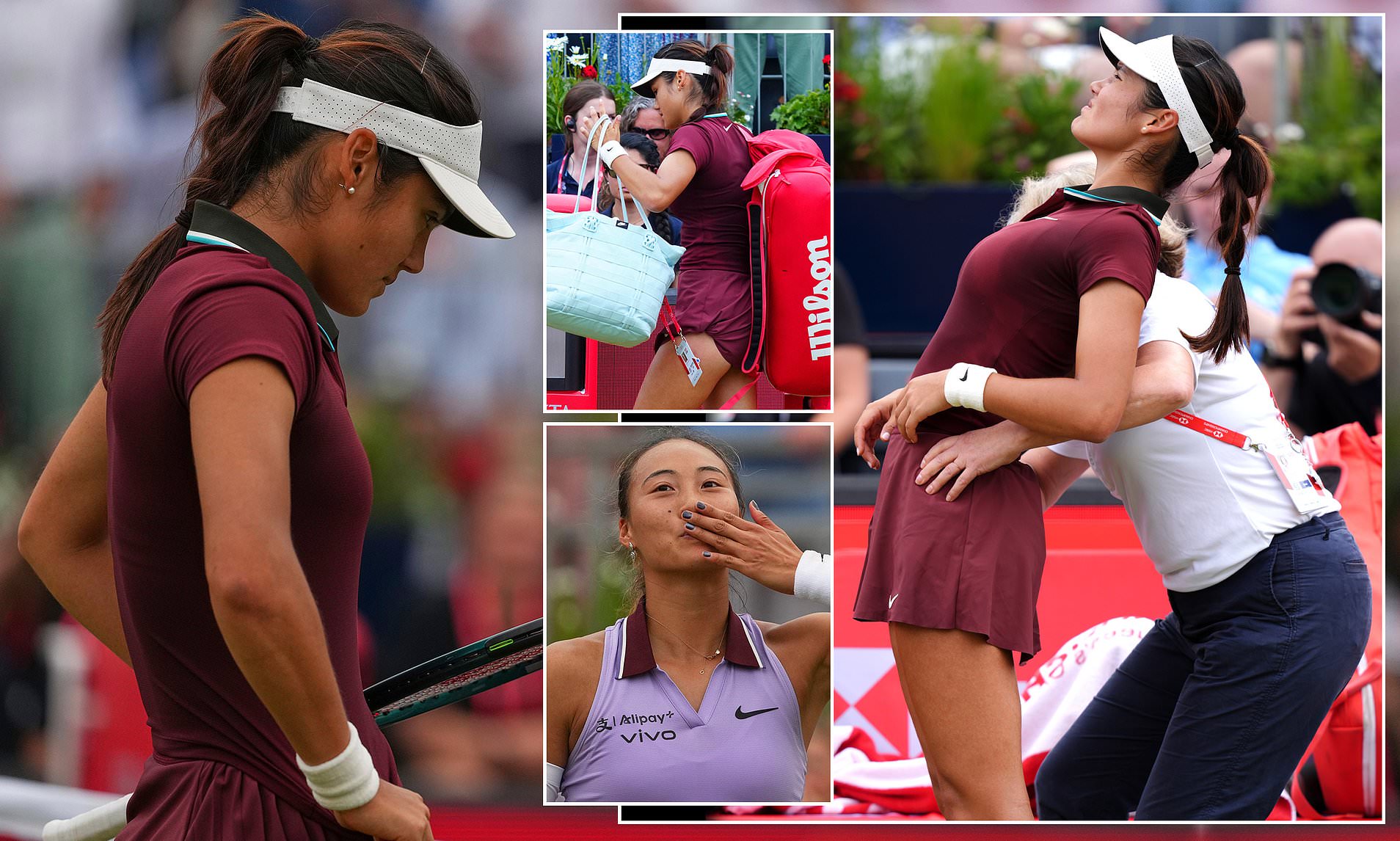 Emma Raducanu is knocked OUT of Queen's after quarter-final defeat by Qinwen Zheng - and suffers ...