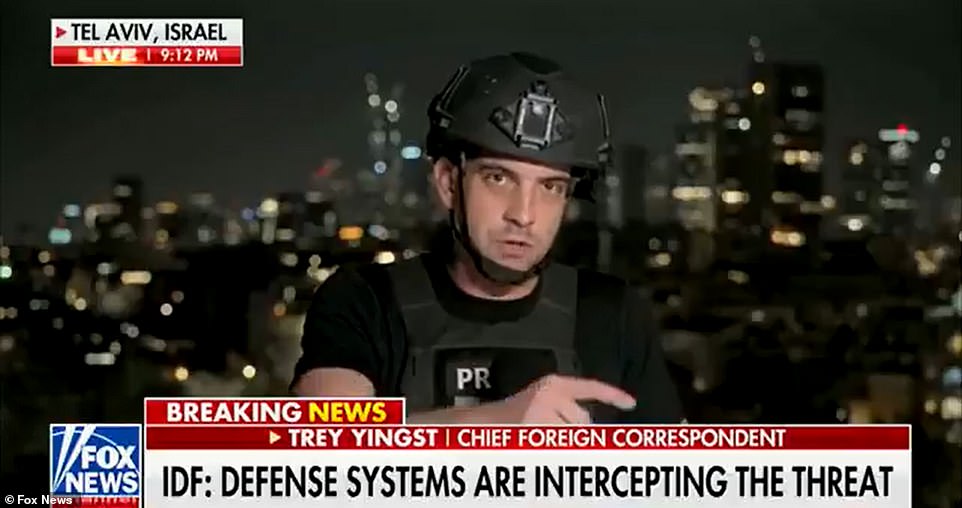 Fox News reporter flees Iranian missiles live on air