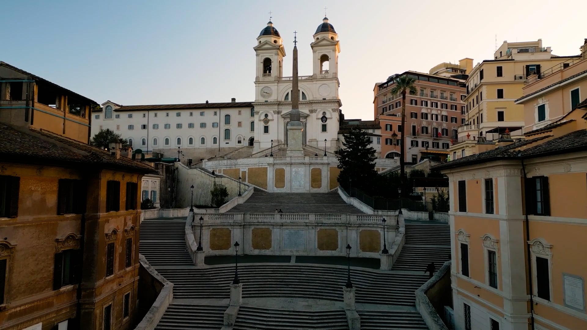 The Spanish Steps: A Drone's View of Rome's Piazza di Spagna