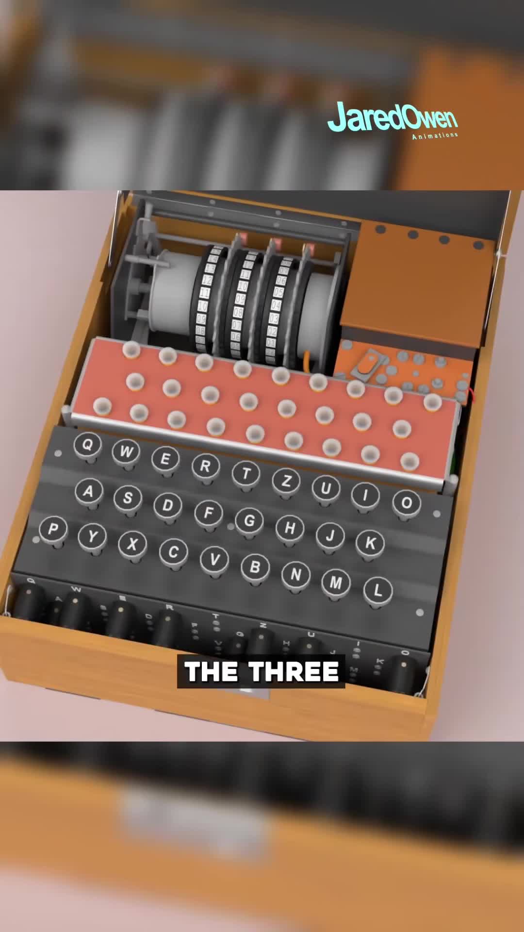 The Inside of the Enigma Machine #jaredowen #3danimation #ww2 #enigma