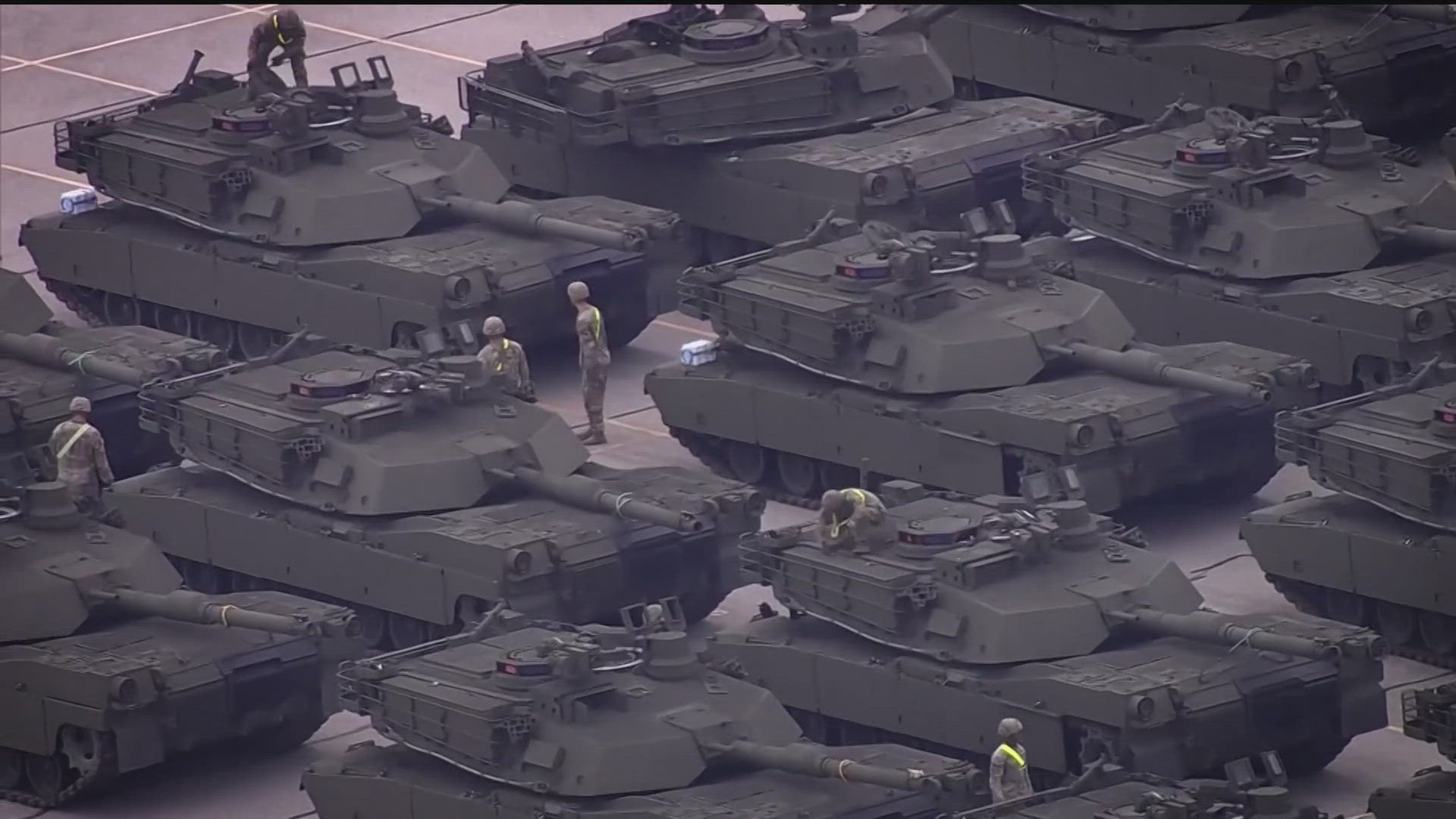 Military parade prep for Trump's 79th birthday celebration is underway