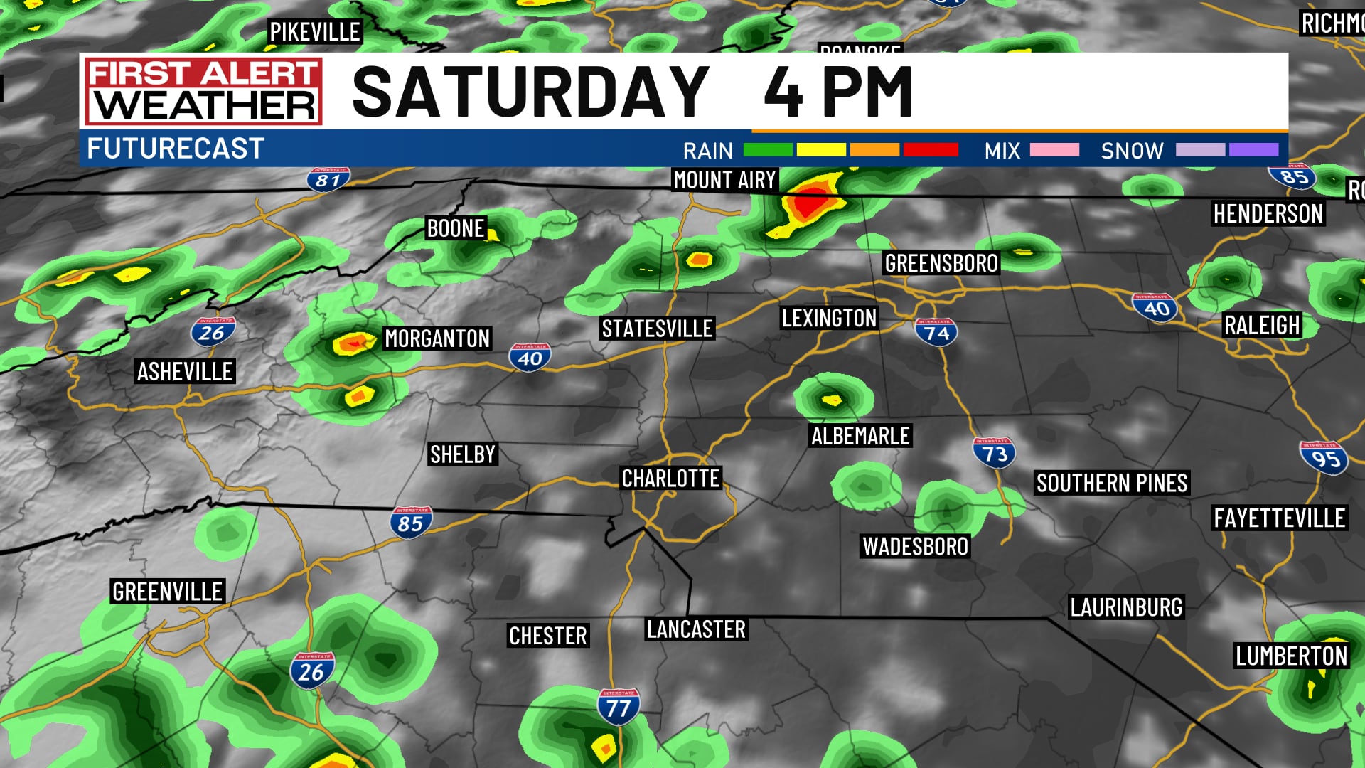 Interactive radar: Tracking possible rain, storms in Carolinas for ...